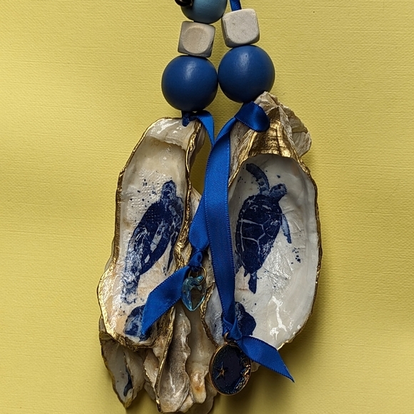 Hand Crafted | Accents | Handmade Beach Themed Decoupaged Oyster Shells ...